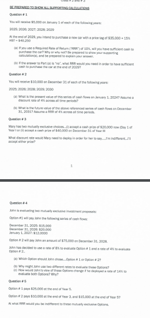 Solved Question 12025: 2026: 2027: 2028, 2020A. ﻿the end of | Chegg.com