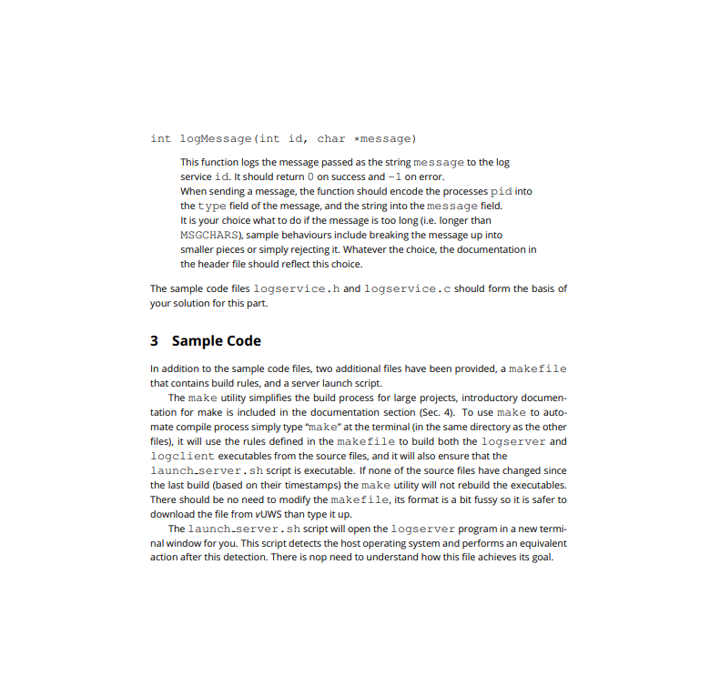 Solved Practical Case Study C Operating Systems Programming | Chegg.com
