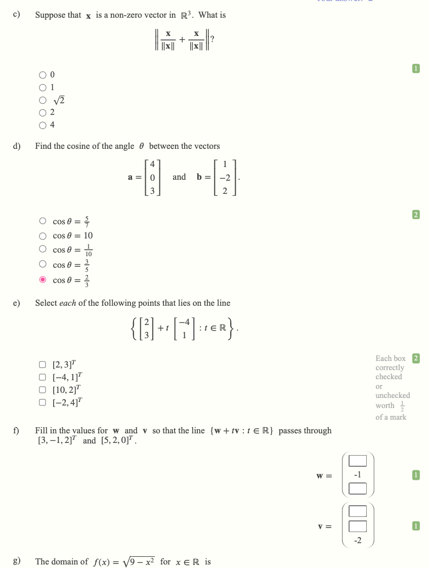 Solved c) Suppose that x is a non-zero vector in R3. What is | Chegg.com