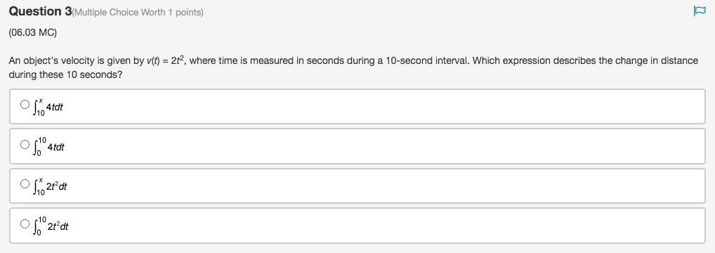 Solved Question 1(Multiple Choice Worth 1 points) (06.03 MC) | Chegg.com