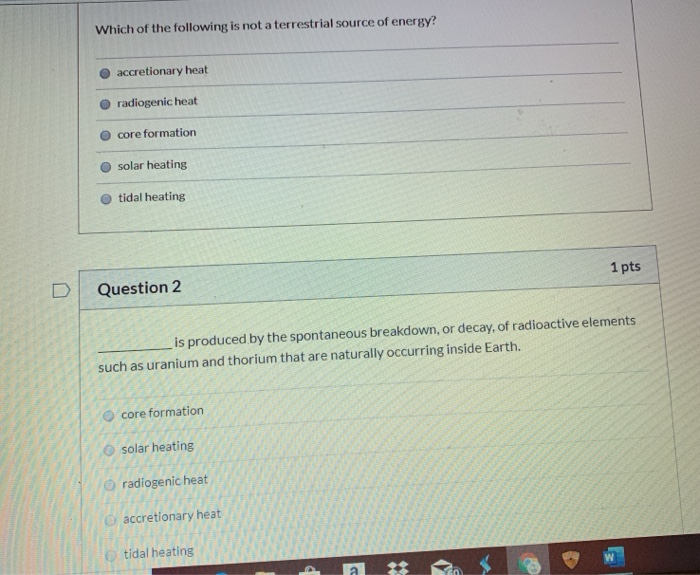 Solved Which of the following is not a terrestrial source of | Chegg.com