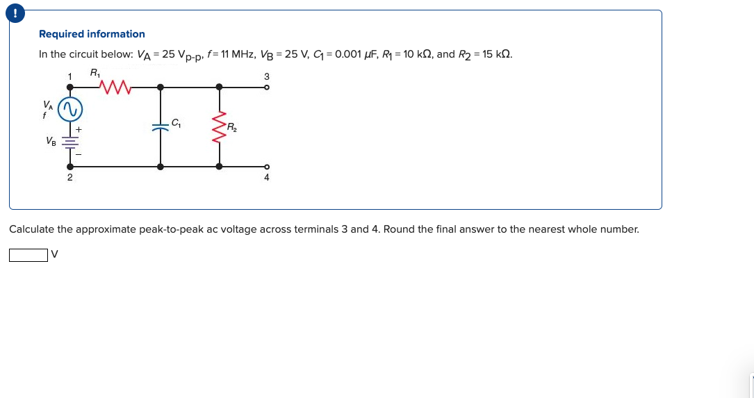Solved Required information In the circuit below: VA=22 | Chegg.com