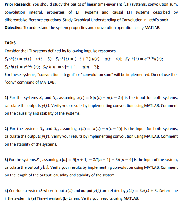 Solved Prior Research: You should study the basics of linear | Chegg.com
