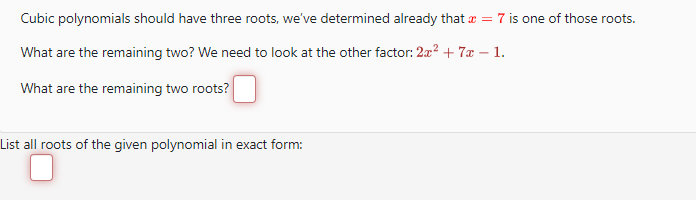 Solved Cubic polynomials should have three roots, we've | Chegg.com