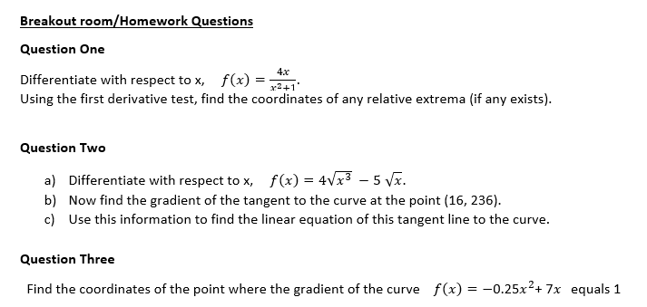 Solved Find the gradient from first principles for f(x) = x2 | Chegg.com