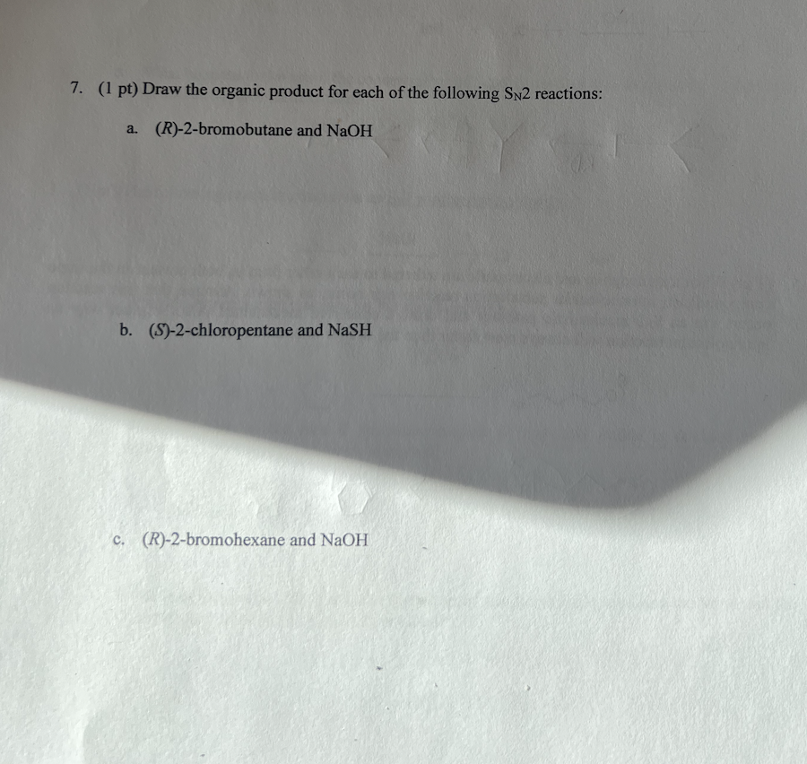 Solved B S 2 Chloropentane And Nash C R 2 Bromohexane