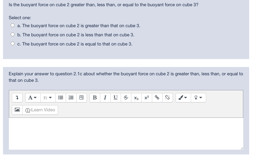 Solved Three cubes that are the same size and shape, but | Chegg.com