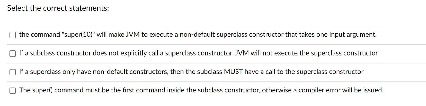 Solved Select the correct statements: the command | Chegg.com