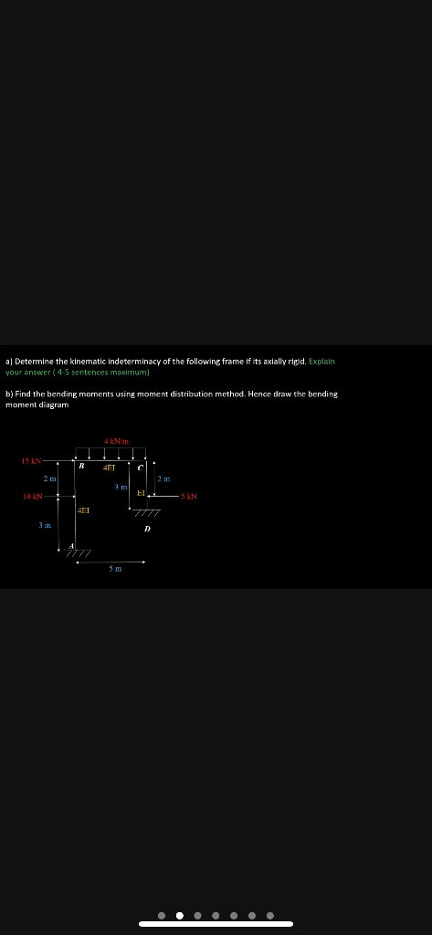 Solved a) Determine the kinematic indeterminacy of the | Chegg.com