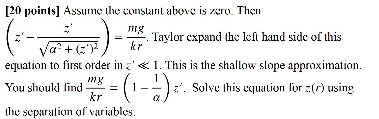 Solved Assume the constant above is ﻿zero. | Chegg.com