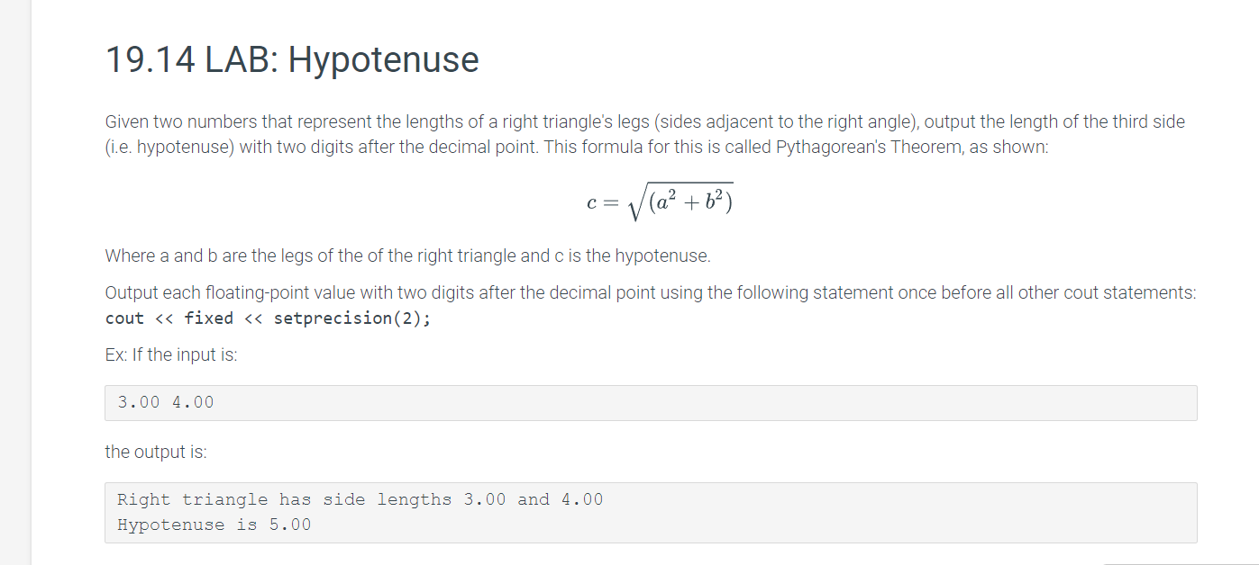 Solved Given two numbers that represent the lengths of a | Chegg.com