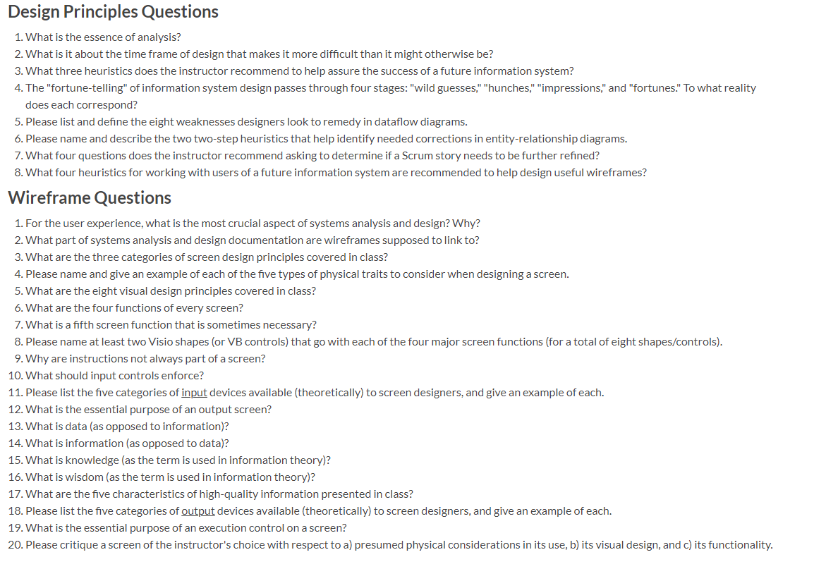 Design Principles Questions 1. What is the essence of | Chegg.com