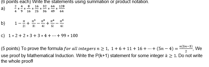 Solved a) 42∗94∗168∗2516∗3632∗4964∗64128 b) | Chegg.com