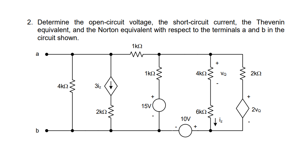 Solved NOTE ON SIGN CONVENTIONS: The open-circuit voltage | Chegg.com