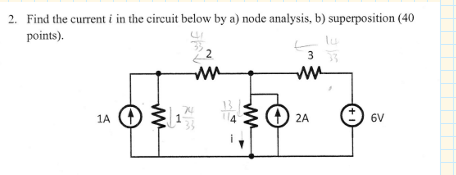 Solved 2. ﻿Find the current \( ﻿i \) ﻿in the circuit below | Chegg.com