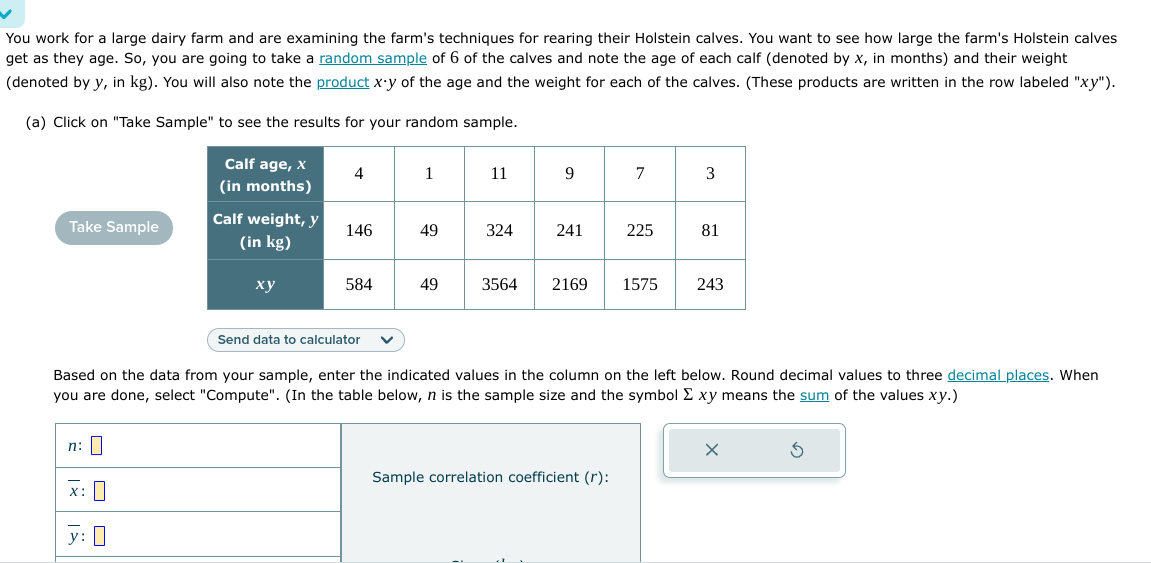 Solved You work for a large dairy farm and are examining the | Chegg.com