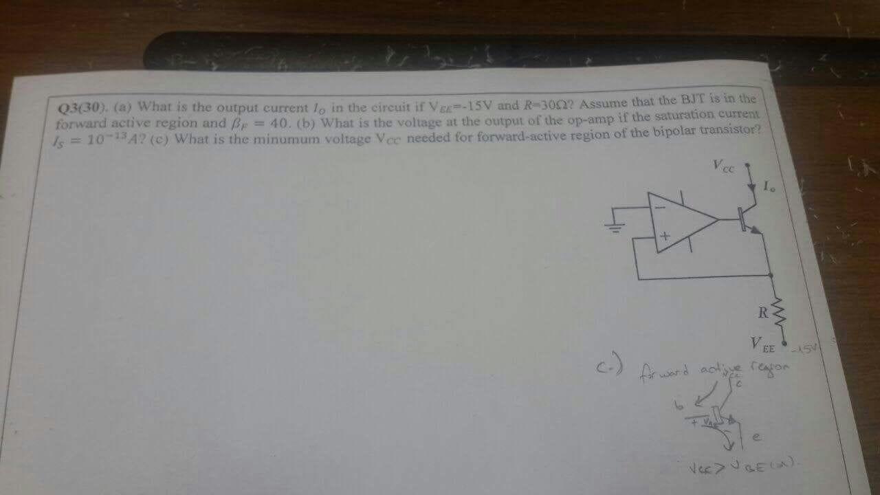 Solved Q3(30). (a) What is the output current 10 in the | Chegg.com