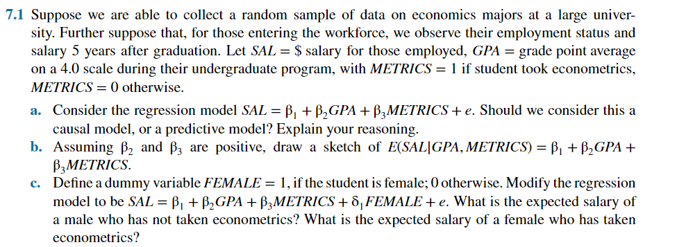 Solved Suppose we are able to collect a random sample of | Chegg.com