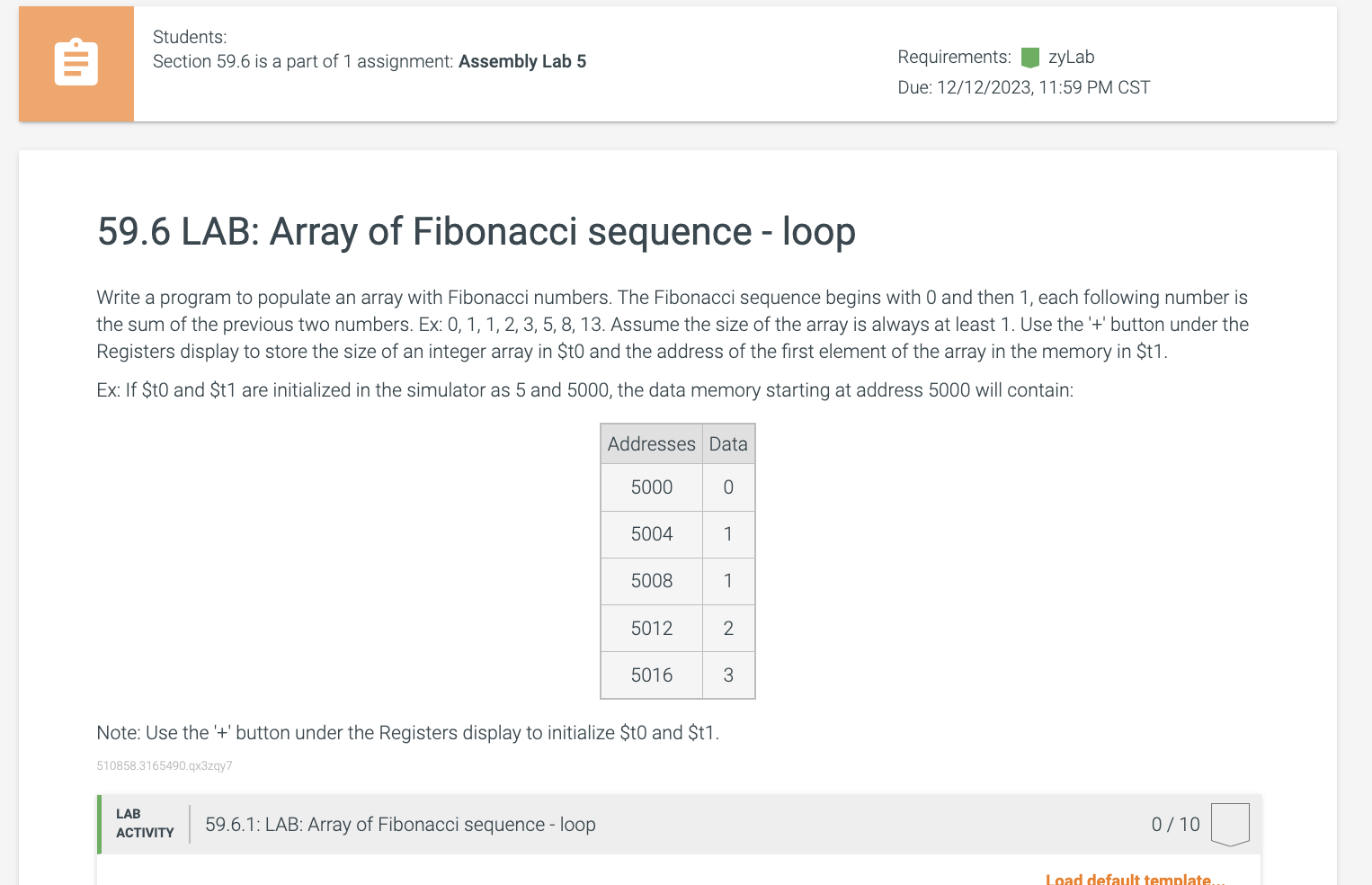 Students: Section 59.6 is a part of 1 assignment: | Chegg.com