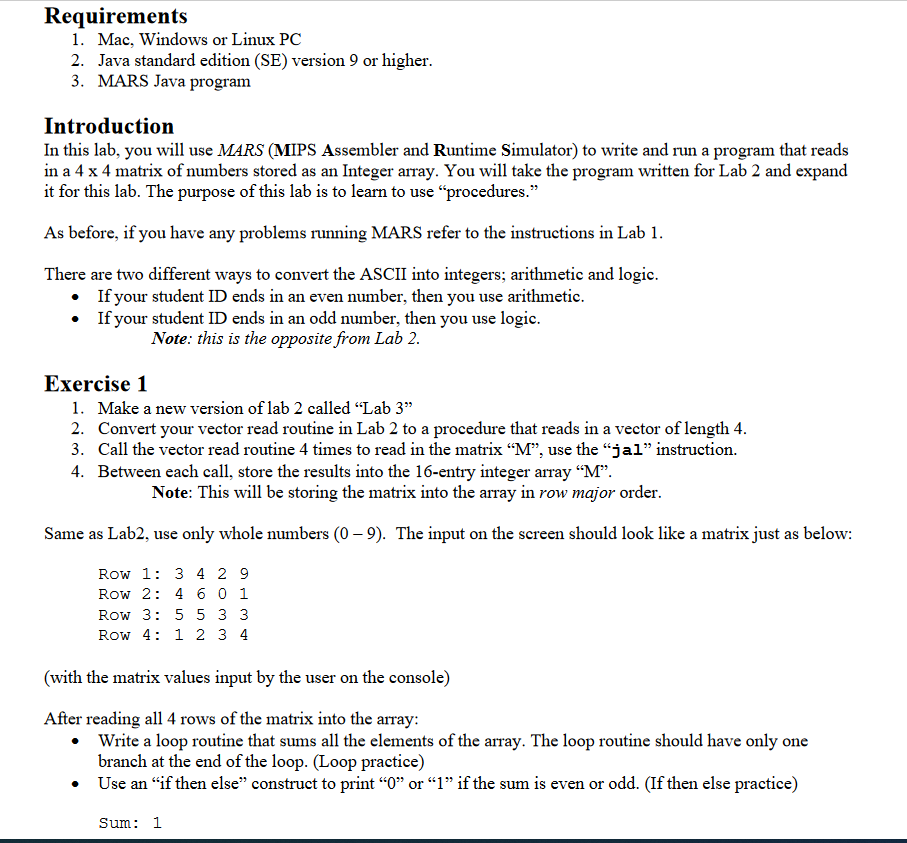 Solved my lab 2 homework: .data V: .word 0 0 0 0 0 0 0 | Chegg.com