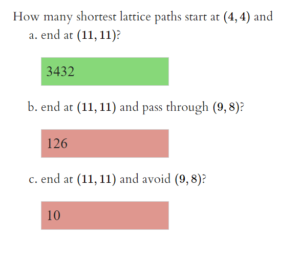 Solved How many shortest lattice paths start at (4,4) and a. | Chegg.com