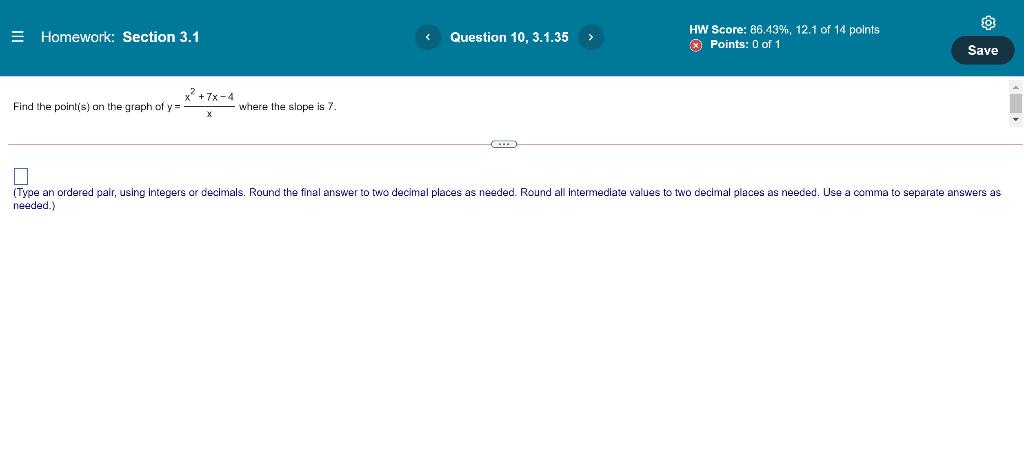 Solved Homework Section 3 1 Question 9 3 1 34 Part 2 Of