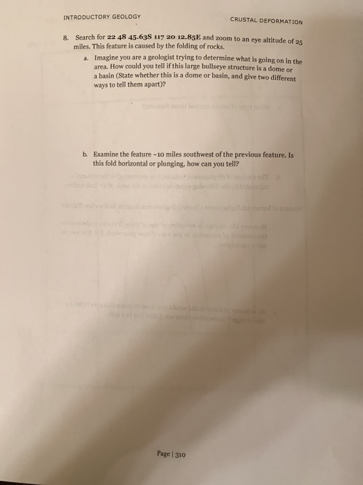 CRUSTAL DEFORMATION INTRODUCTORY GEOLOGY dh ooDn moc | Chegg.com