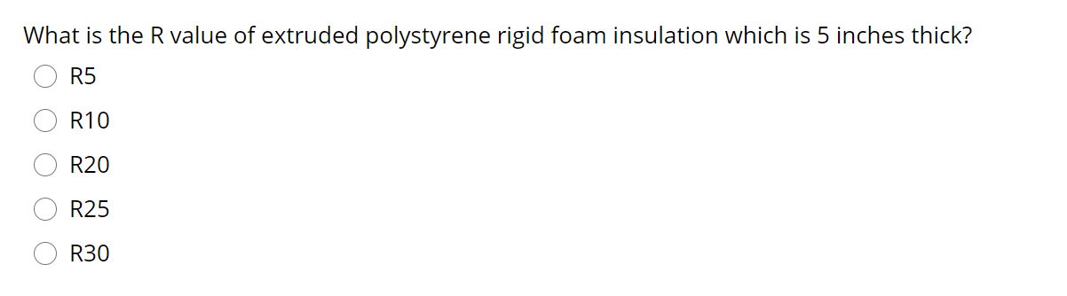 Solved What is the R value of extruded polystyrene rigid | Chegg.com