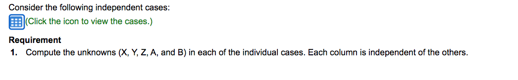 Solved Consider the following independent cases: (Click the | Chegg.com