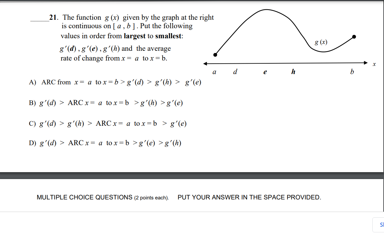 Solved Multiple Choice Concept Questions Put Your Answer 0898
