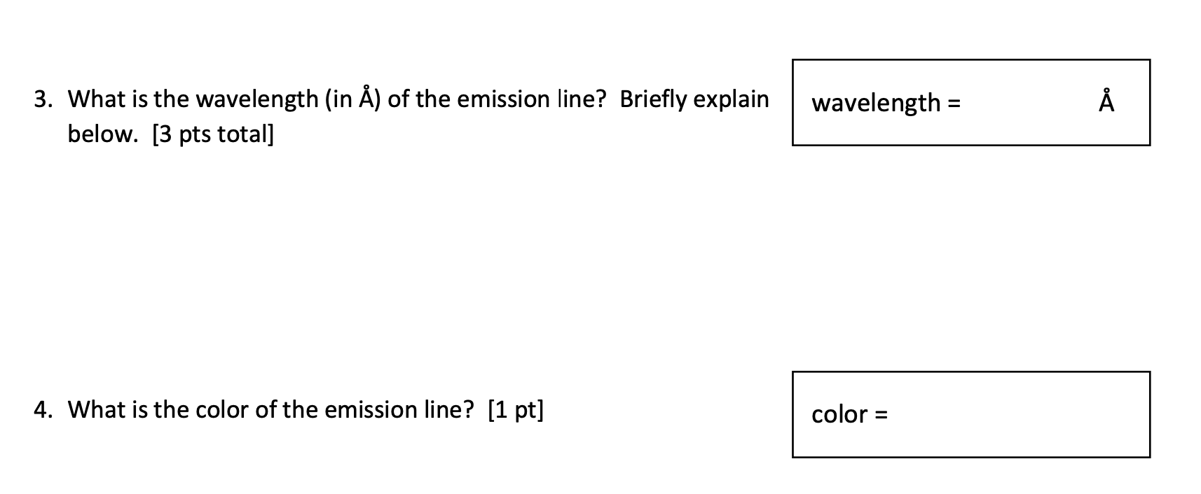 Solved The wavelength of each emission line as observed at | Chegg.com