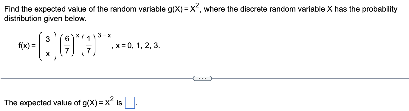 Solved Find the expected value of the random variable | Chegg.com