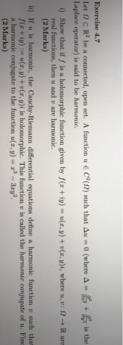 Solved Exercise 4.7 Let Ω C R2 be a connected, open set. A | Chegg.com