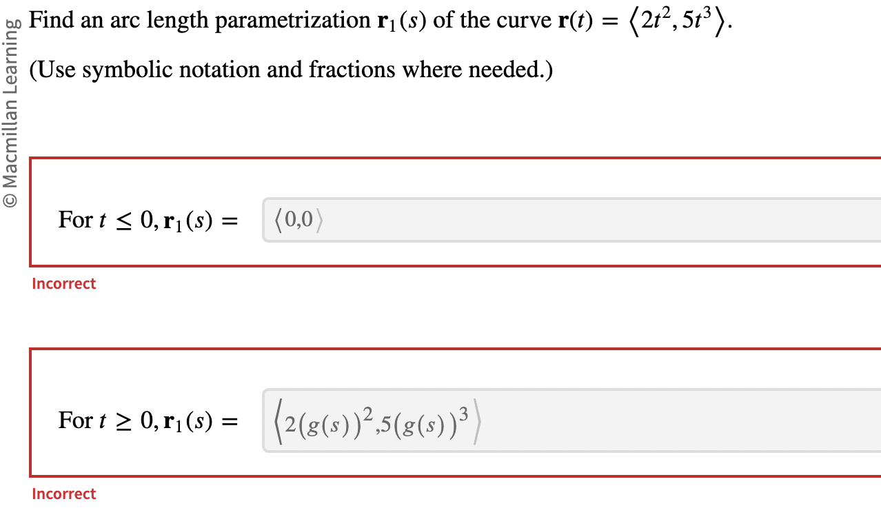 Find an arc length parametrization r1(s) of the curve | Chegg.com