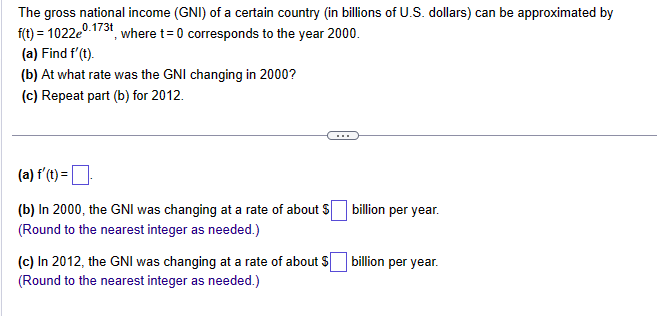 Solved The gross national income (GNI) of a certain country | Chegg.com