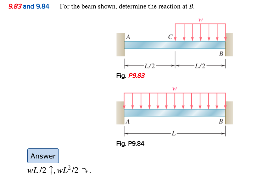 Solved 9.83 and 9.84 For the beam shown, determine the | Chegg.com