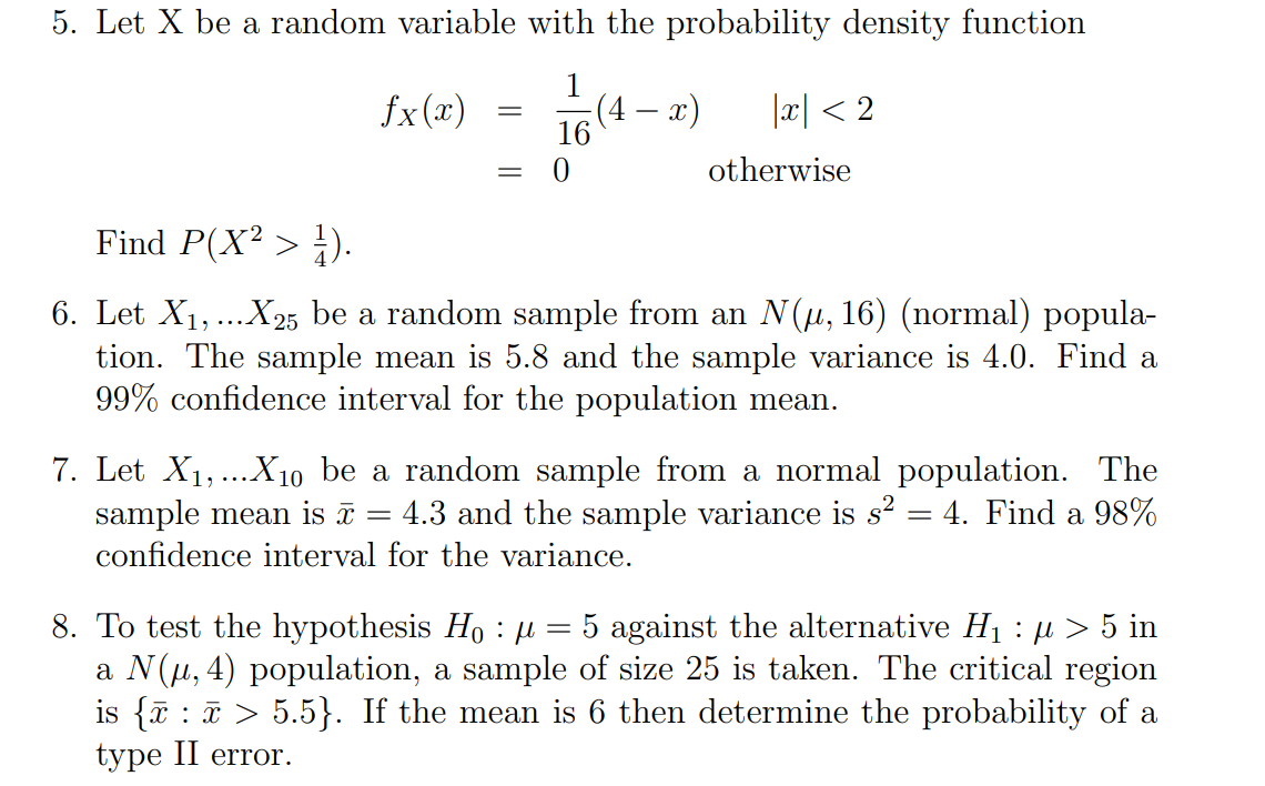 Solved 5. Let X be a random variable with the probability | Chegg.com Solved 5. Let X be a random variable with the probability | Chegg.com
