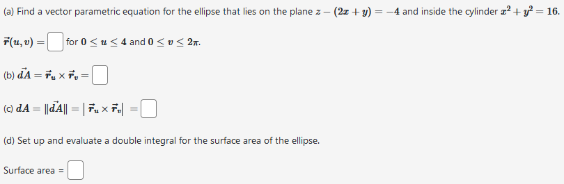 Solved (a) Find a vector parametric equation for the ellipse | Chegg.com