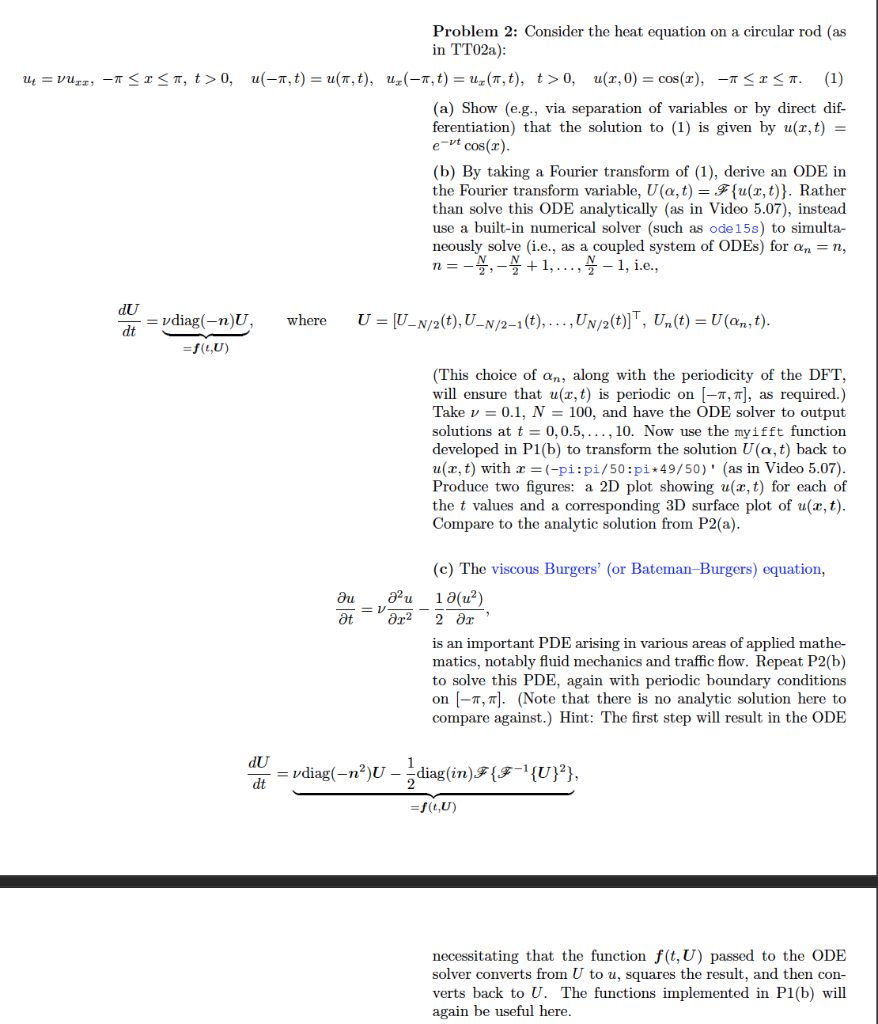 Assistance please - Use matlab where needed | Chegg.com