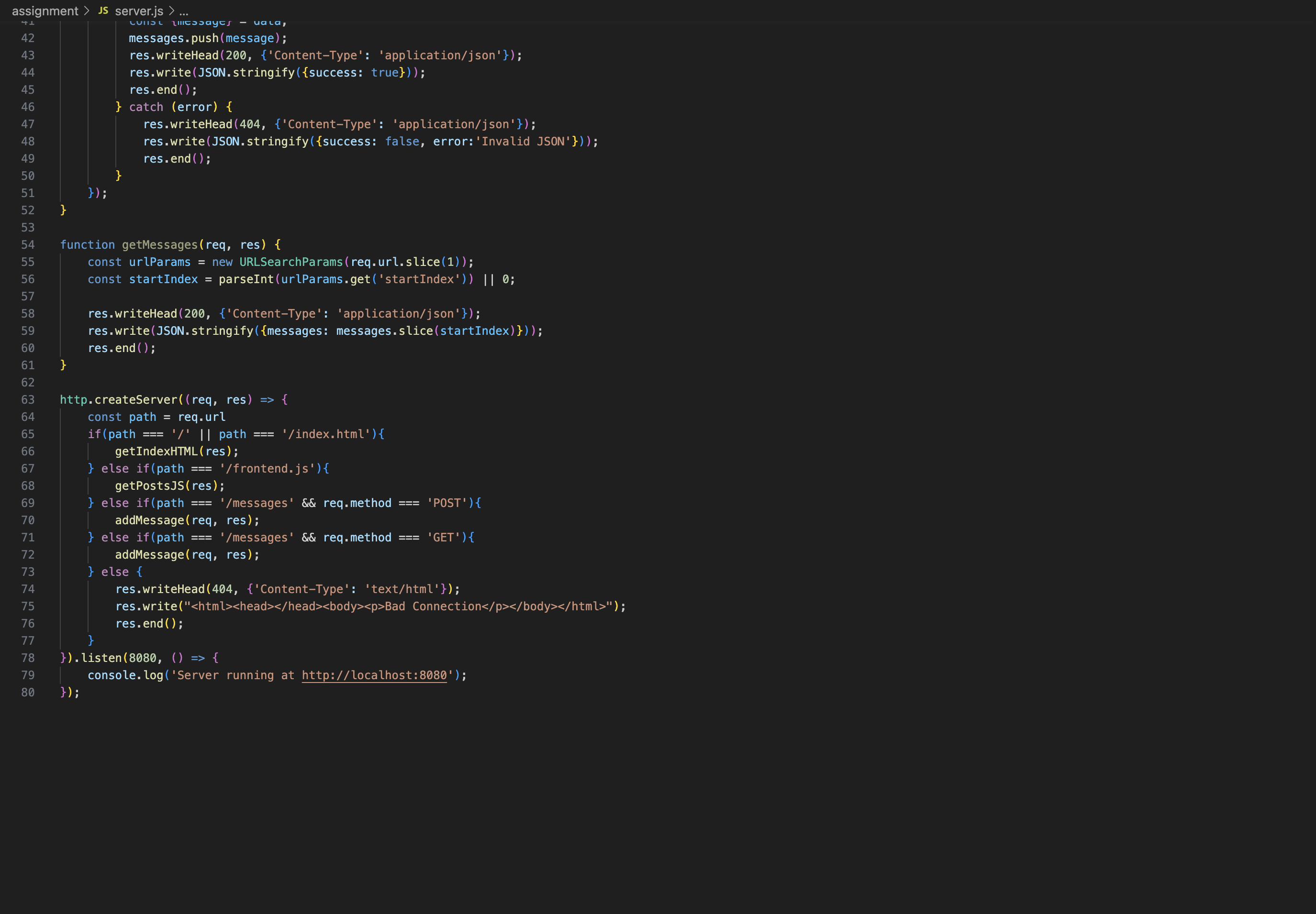 Solved Create a chat application using Node and Fetch API | Chegg.com