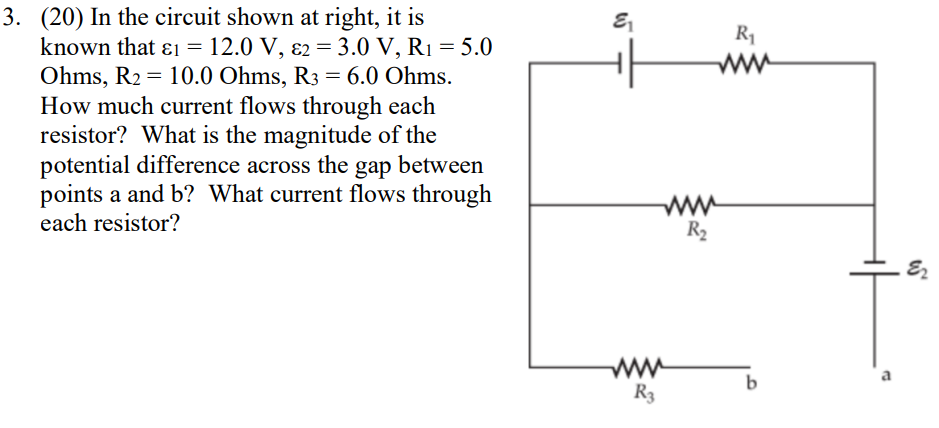 Solved (20) ﻿In the circuit shown at right, it isknown that | Chegg.com