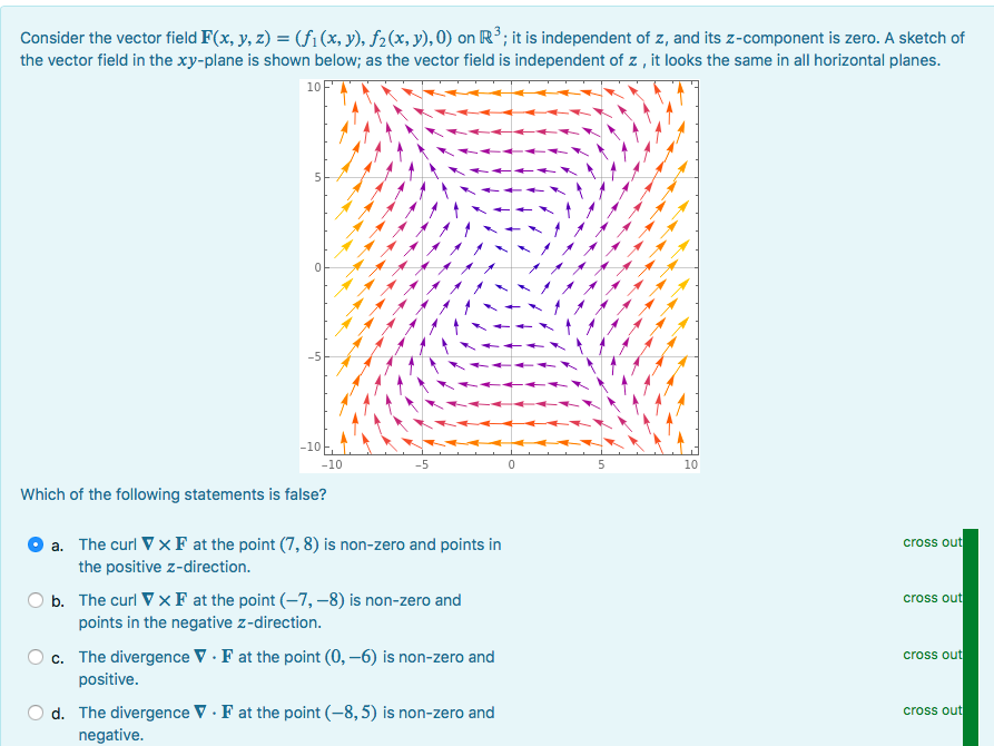 Solved Consider the vector field | Chegg.com