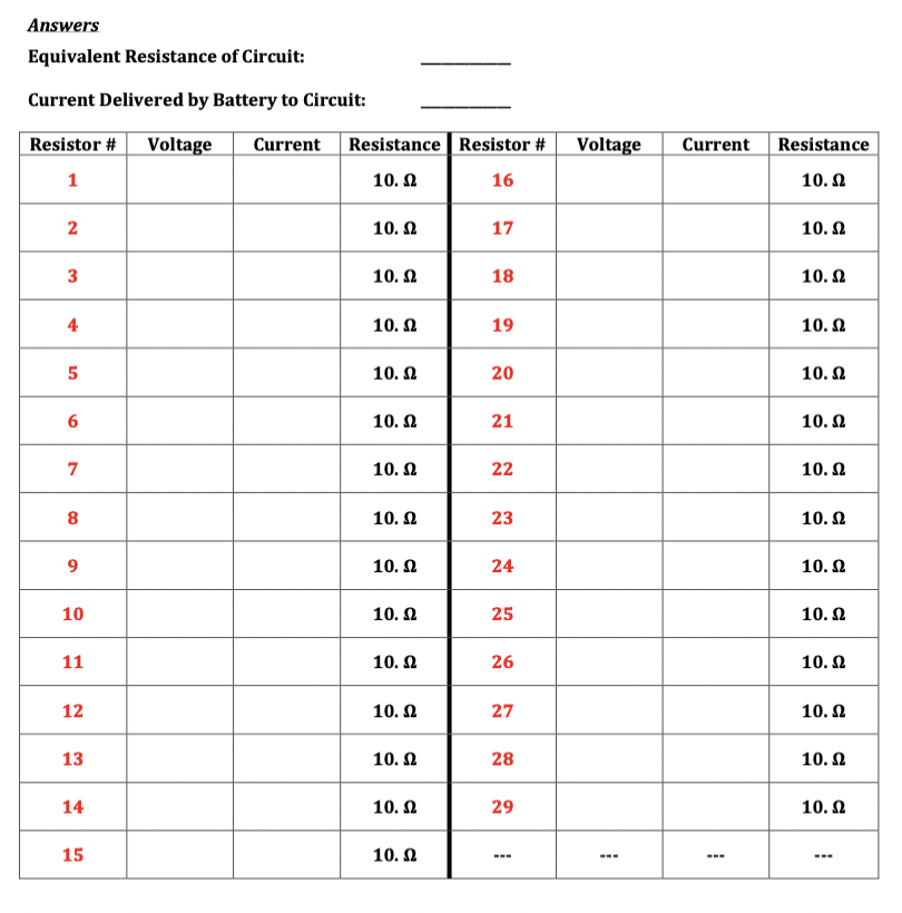 Solved DIRECTIONS: Below is a complex circuit network. The | Chegg.com