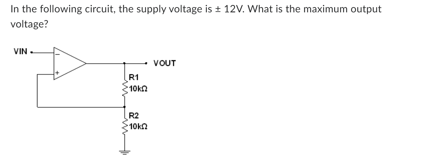 Solved In the following circuit, the supply voltage is \\( | Chegg.com