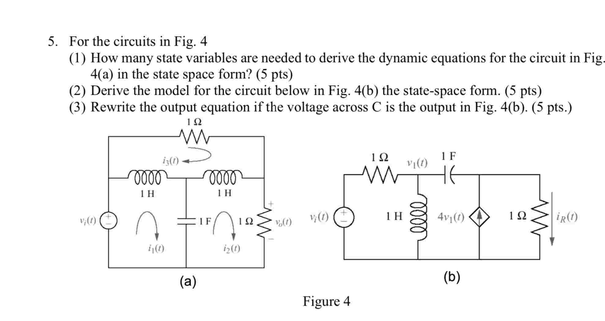 Solved 5. ﻿For the circuits in Fig. 4(1) ﻿How many state | Chegg.com