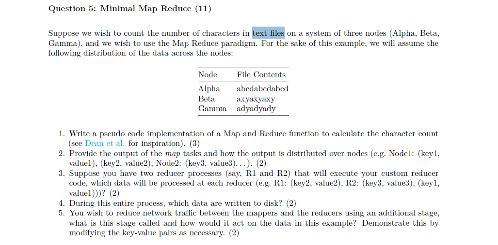 Solved Minimal Map Reduce (10) ﻿Suppose we wish to count the | Chegg.com