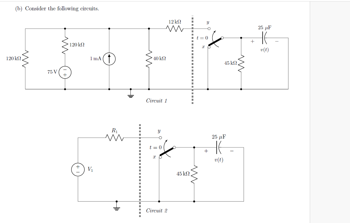 Solved (b) ﻿Consider the following circuits. i)Reduce the | Chegg.com