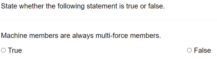 Solved State whether the following statement is true or | Chegg.com