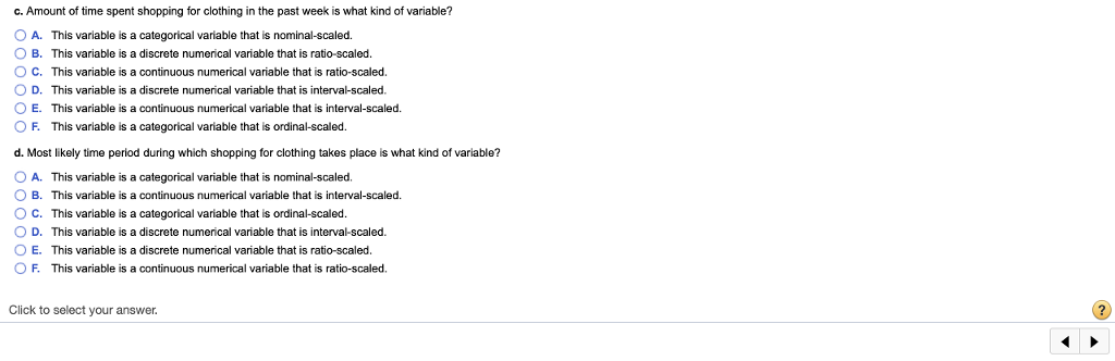Solved For each of the following variables, determine | Chegg.com