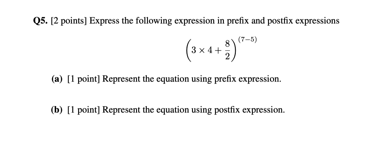 Solved Q5. [2 ﻿points] ﻿Express the following expression in | Chegg.com